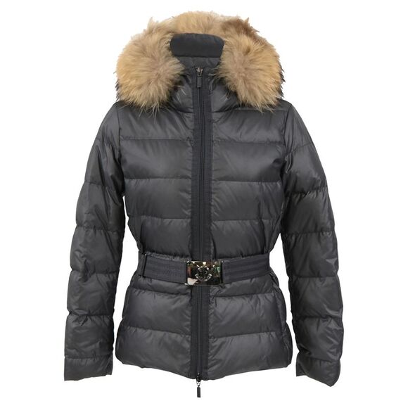 Moncler | Jackets & Coats | Moncler Fur Lined Belted Hooded Puffer ...